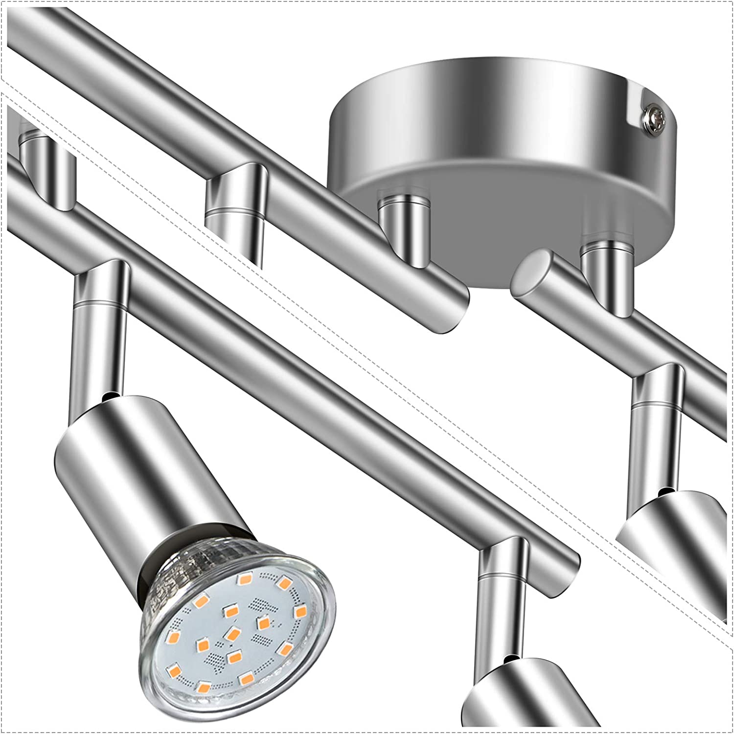 LED Ceiling Light Rotatable | 4 Way Adjustable Modern Ceiling ...