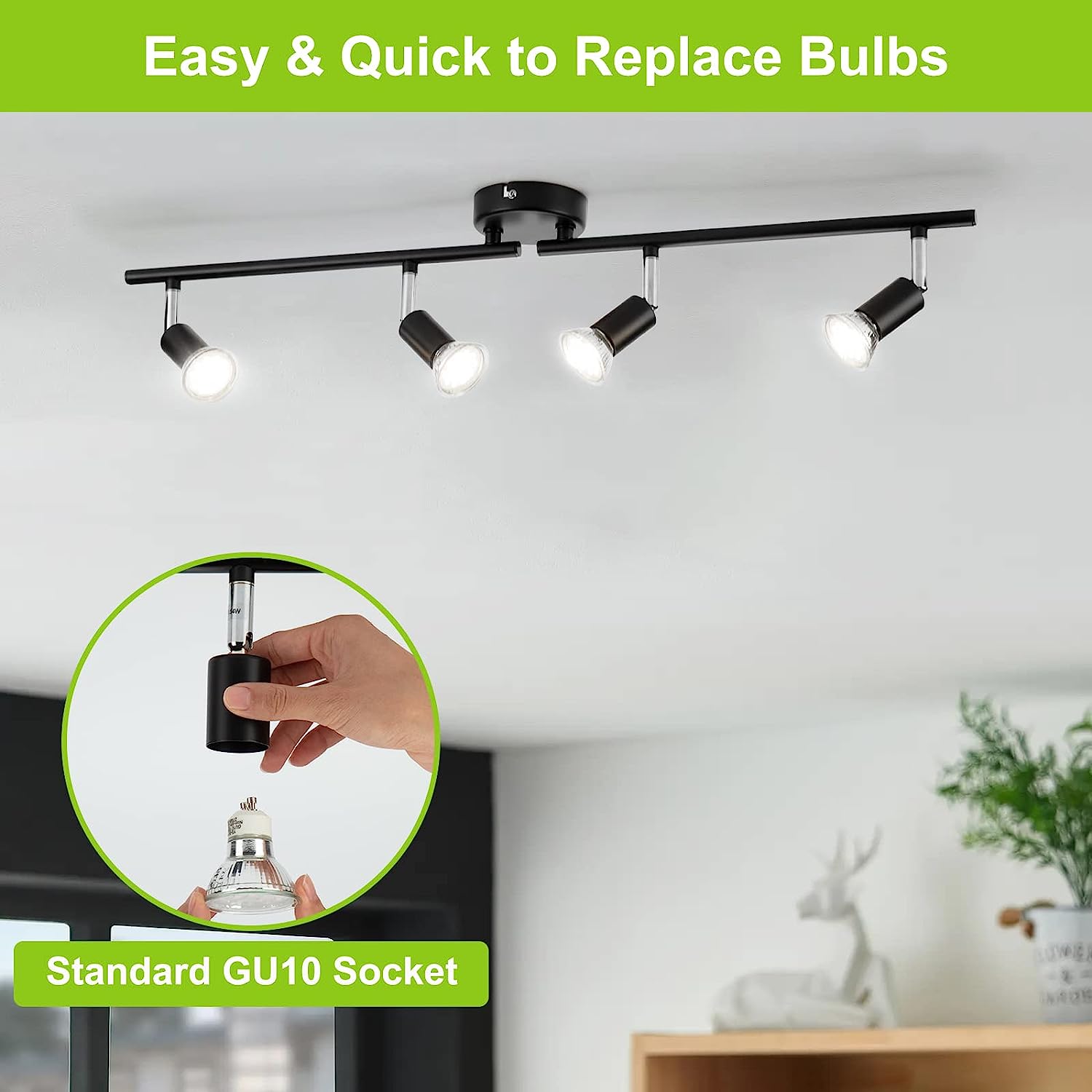 Led Ceiling Light Rotatable 4 way adjustable modern ceiling spotlights