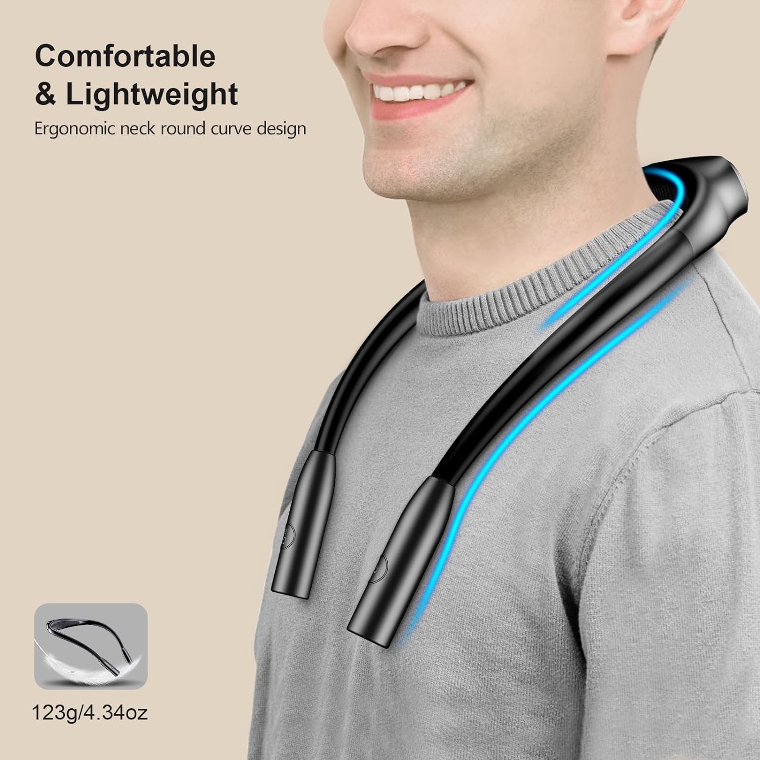 Neck Reading Light Rechargeable, Book Light Lamp for Reading in Bed