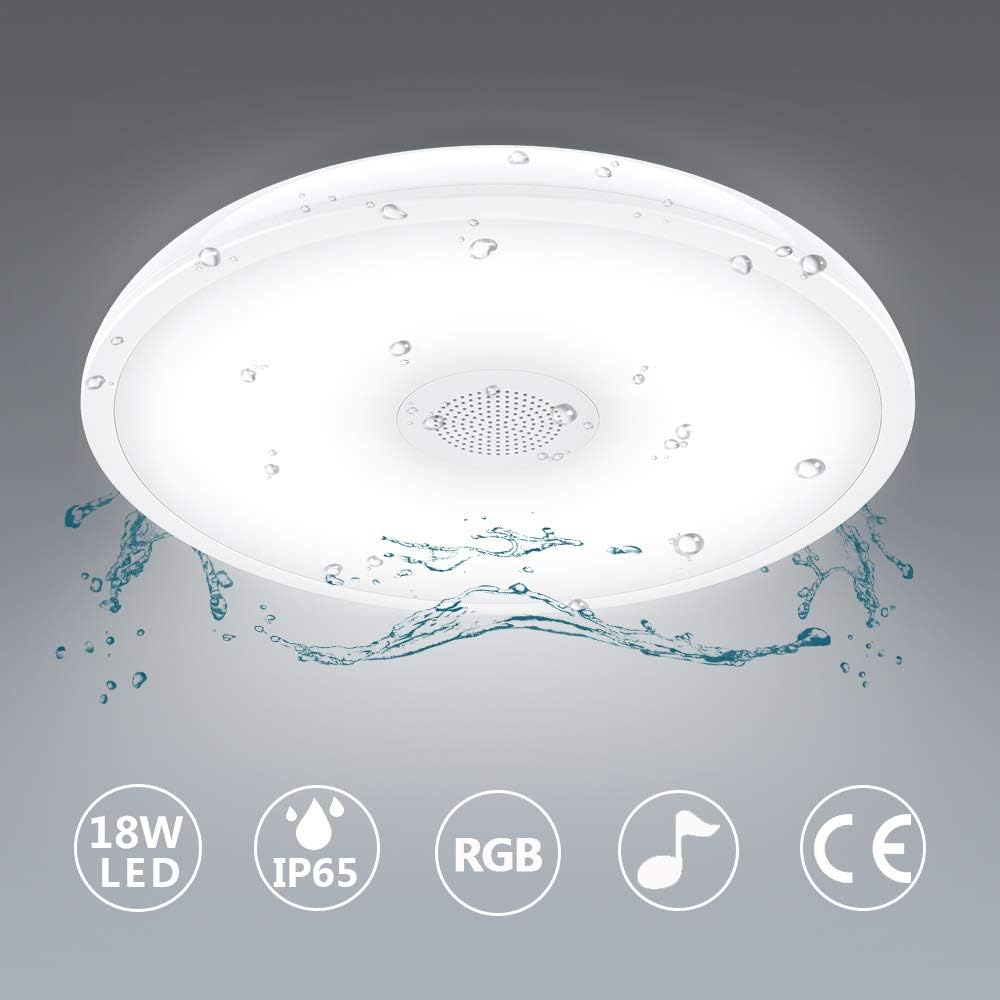 LED Ceiling Lamp 8.66 inch Bathroom Light with Remote Control ...