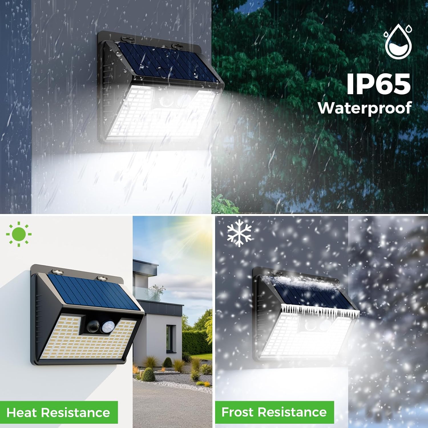 Solar Security Lights Outdoor, 4 Pack Solar Motion Sensor Lights