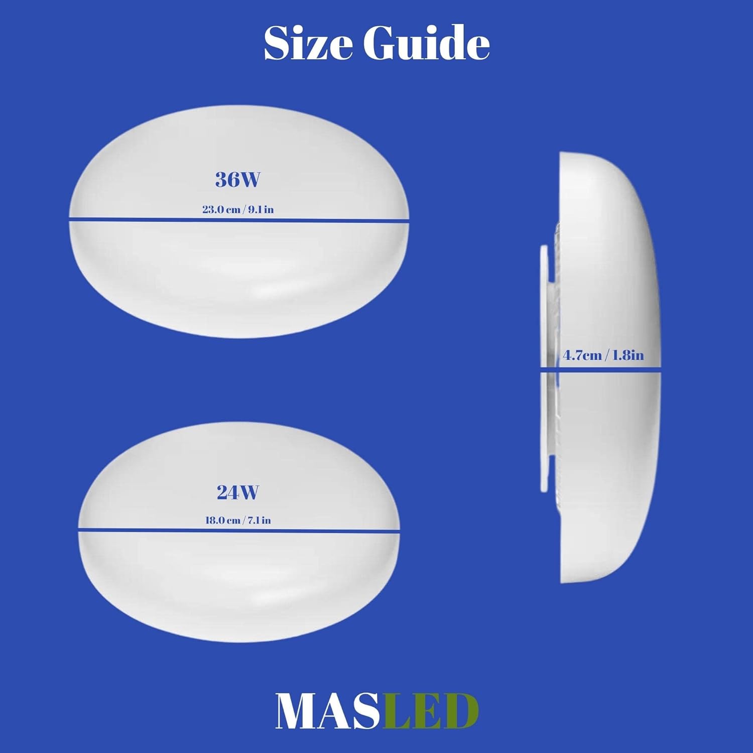 24W Ultra-Slim Flush LED Ceiling Light | 4000K Natural White