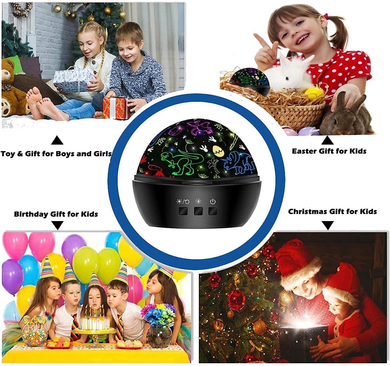 Dinosaur Night Light Projector for Kids | 8 Colorful Light Modes