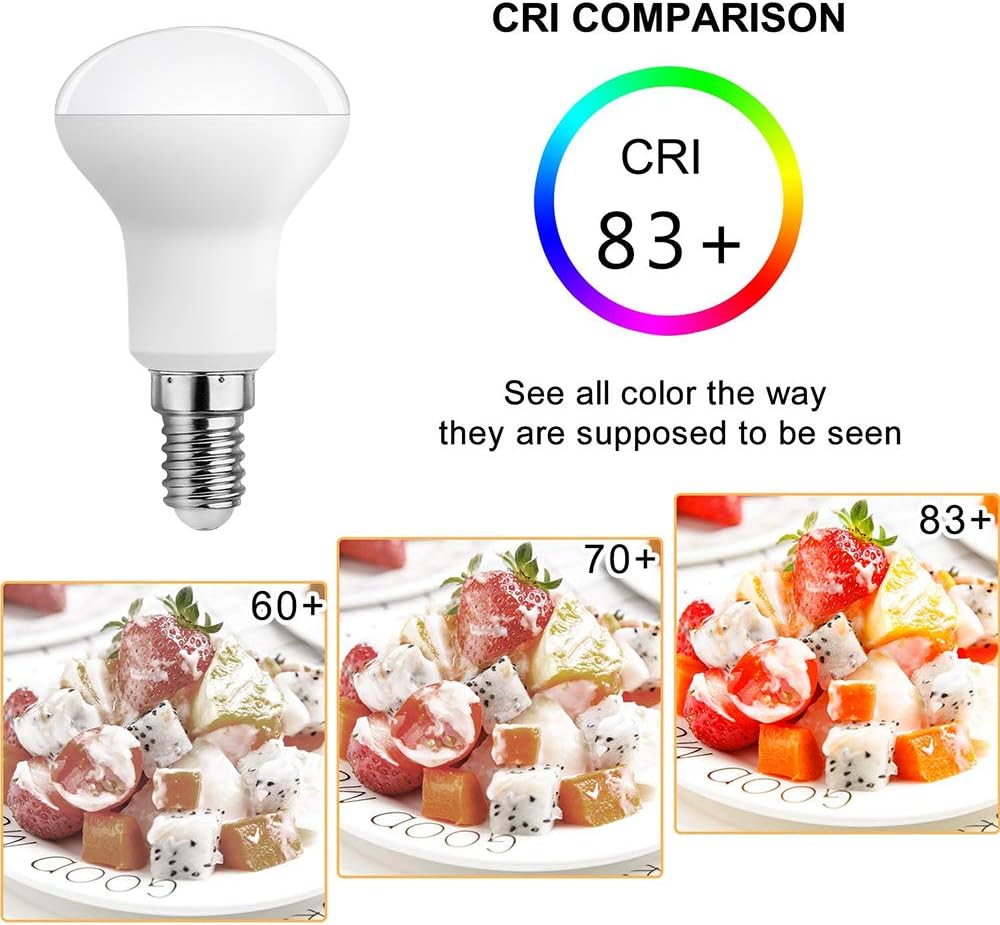 Spotlight Bulbs R50 E14 LED Cool White 6000K, 120° Beam Angle, 5W Replace