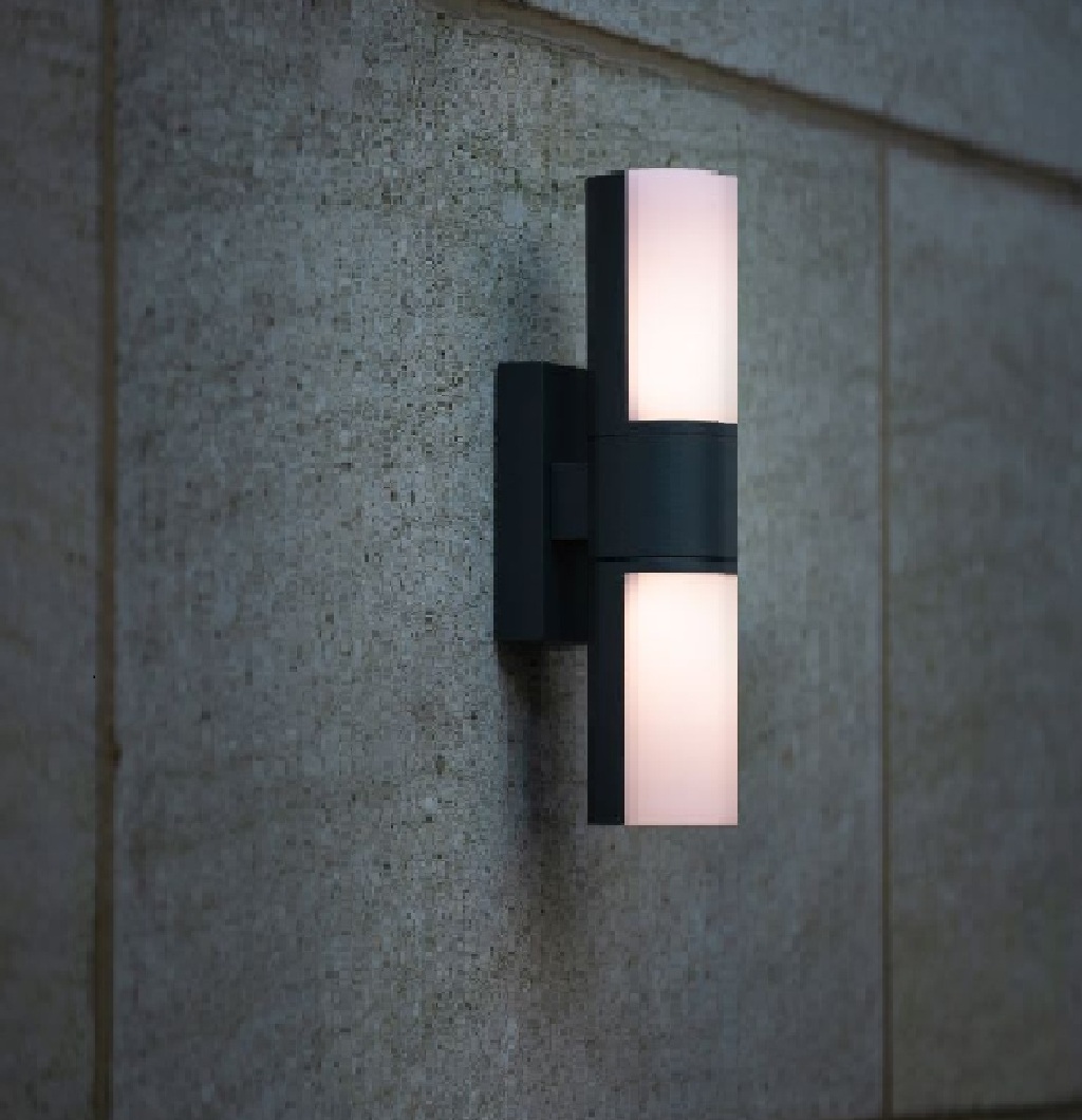 Modern LED Outdoor Wall Light – Waterproof Anthracite Exterior Wall ...
