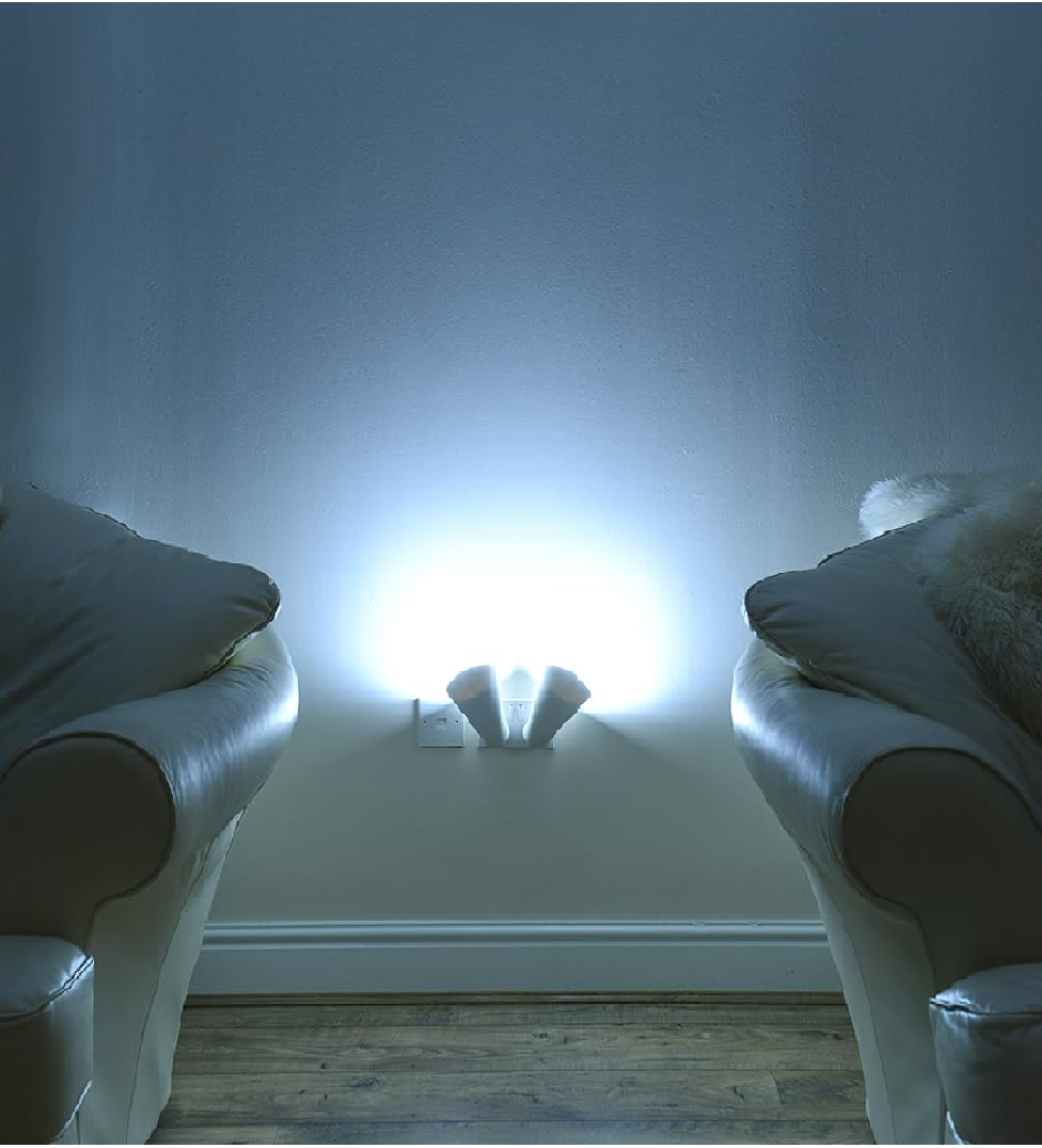 Plug-in GU10 Spotlight Uplighter | Wall Wash Light with Cool White LED Bulb