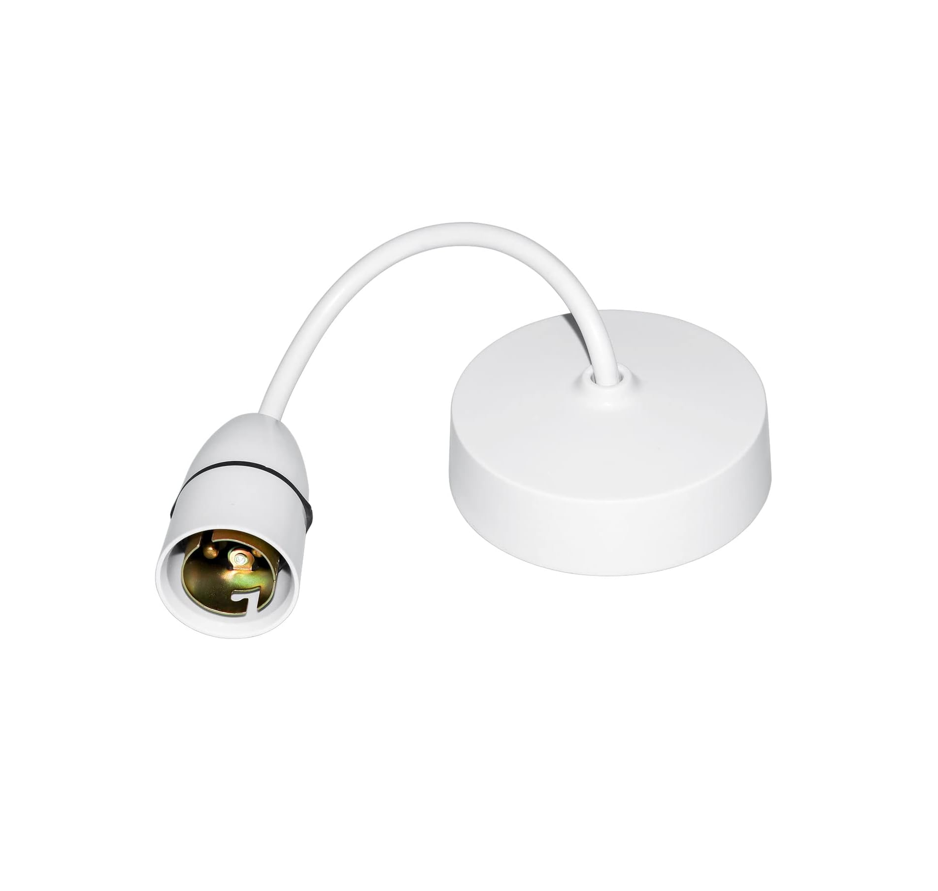 Black Ceiling Pendant Light Fitting | E27 Lamp Holder with 6” Ceiling ...