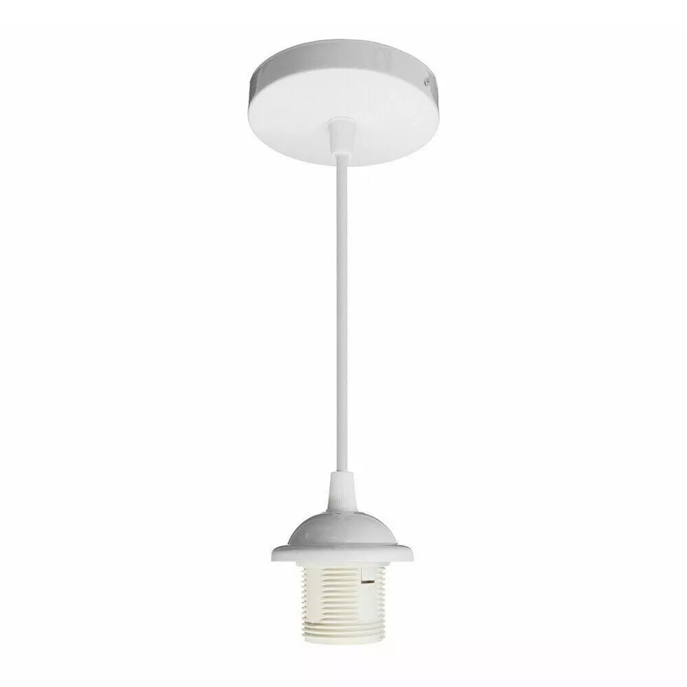 Pendant Light Fitting E27 Holder Ceiling Rose Hanging Lighting 1m ...