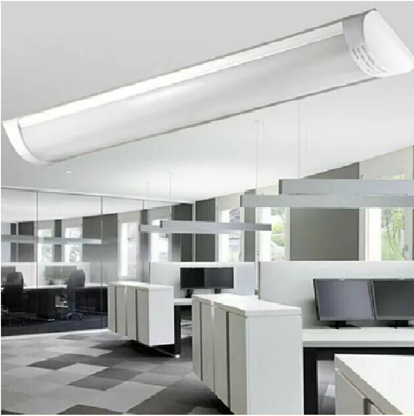 5FT LED Strip Batten Tube Light - Office, Shop, Garage Ceiling Lamp ...