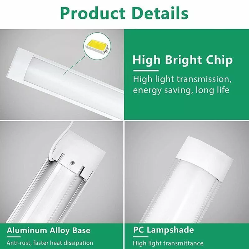 4FT LED Batten Tube Lights – Ultra-Bright Daylight Fixtures for Office ...