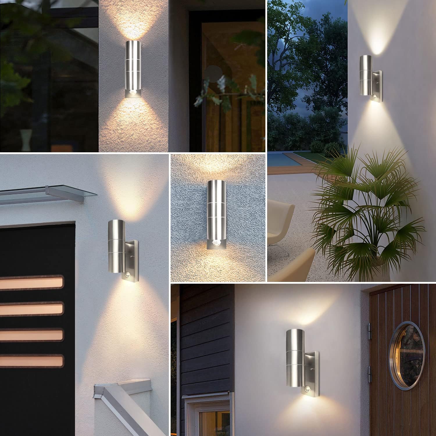 Stainless Steel Up-Down Outdoor Wall Light | IP65 Weatherproof