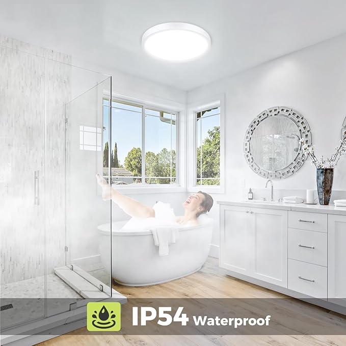 24W Smart Dimmable LED Ceiling Light | IP54 Waterproof Adjustable Warm ...